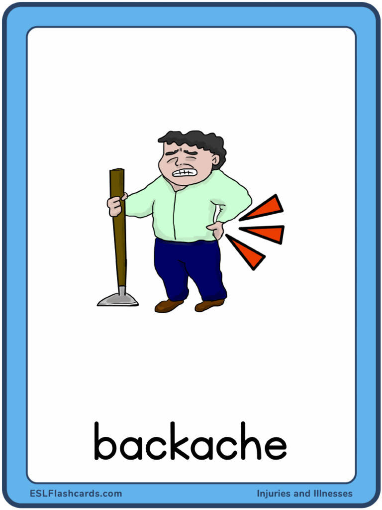 Injuries and Illnesses Large Flashcards With Labels | PDF