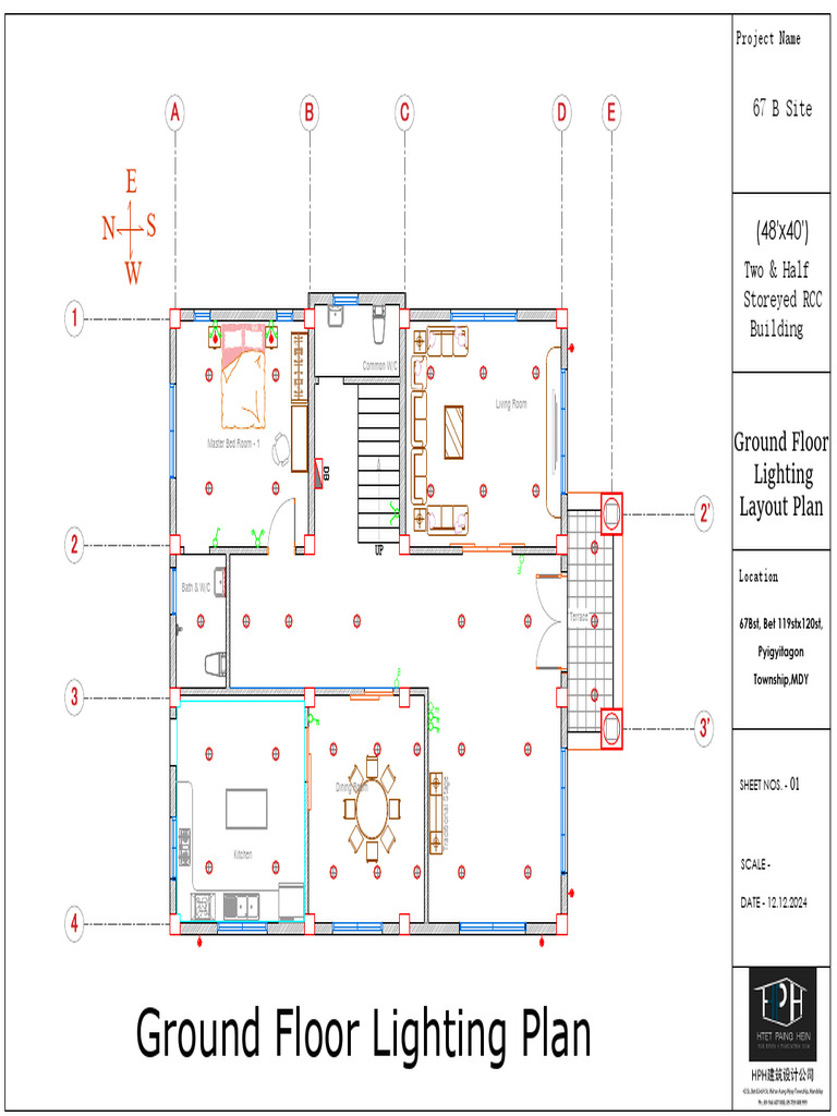 Ground Floor Lighting Layout & Power Layout For 67B Site | PDF