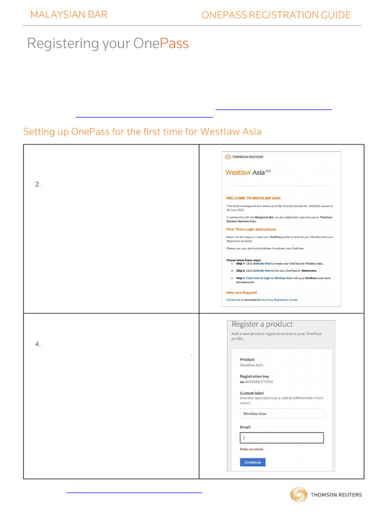 OnePass Setup for Westlaw Asia Users | PDF | Password | Computer Security