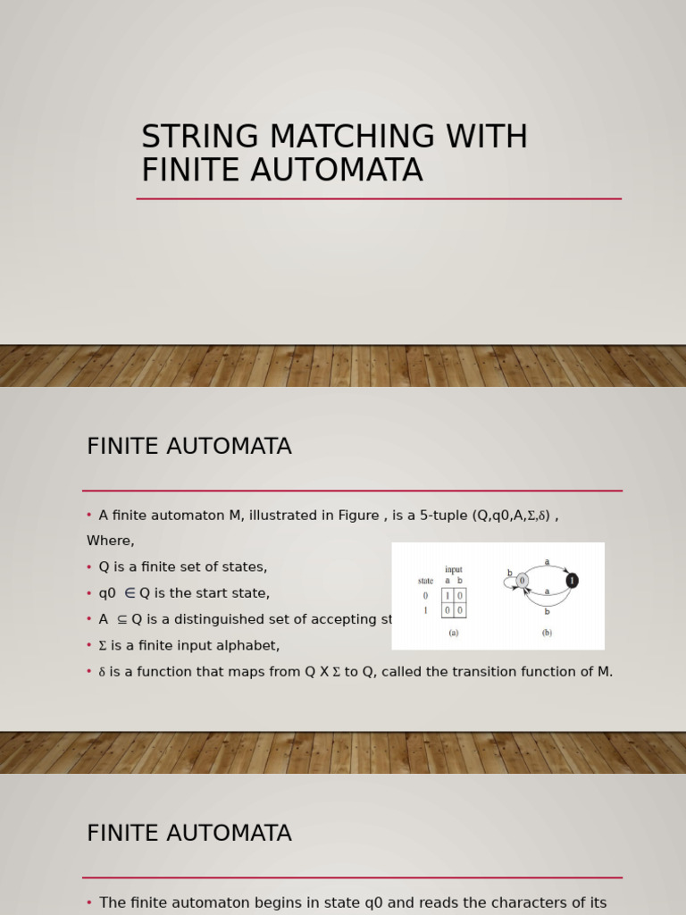 String Matching With Finite Automata and KMP | PDF
