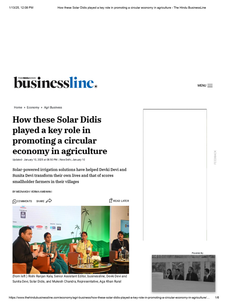 Solar Didis: Empowering Agriculture Sustainability | PDF | Economies ...