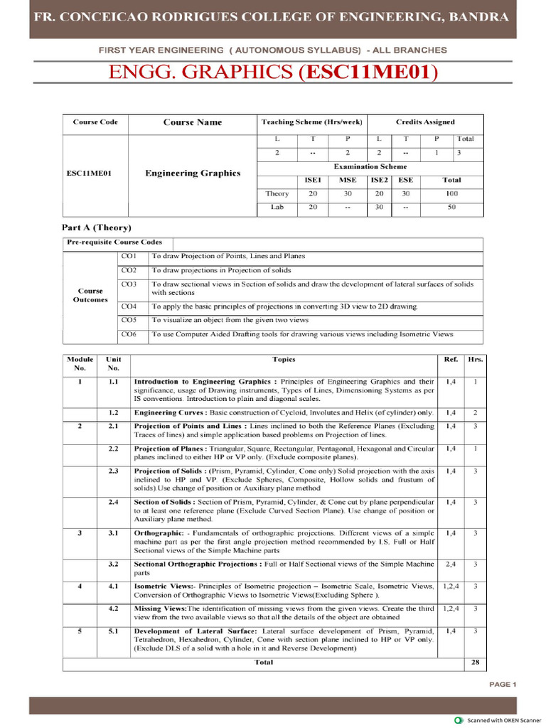 Engg Graphics Manual 2024-25 - 250113 - 150212 | PDF