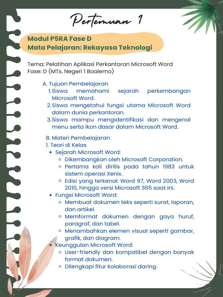 Modul Pertemuan 1 | PDF