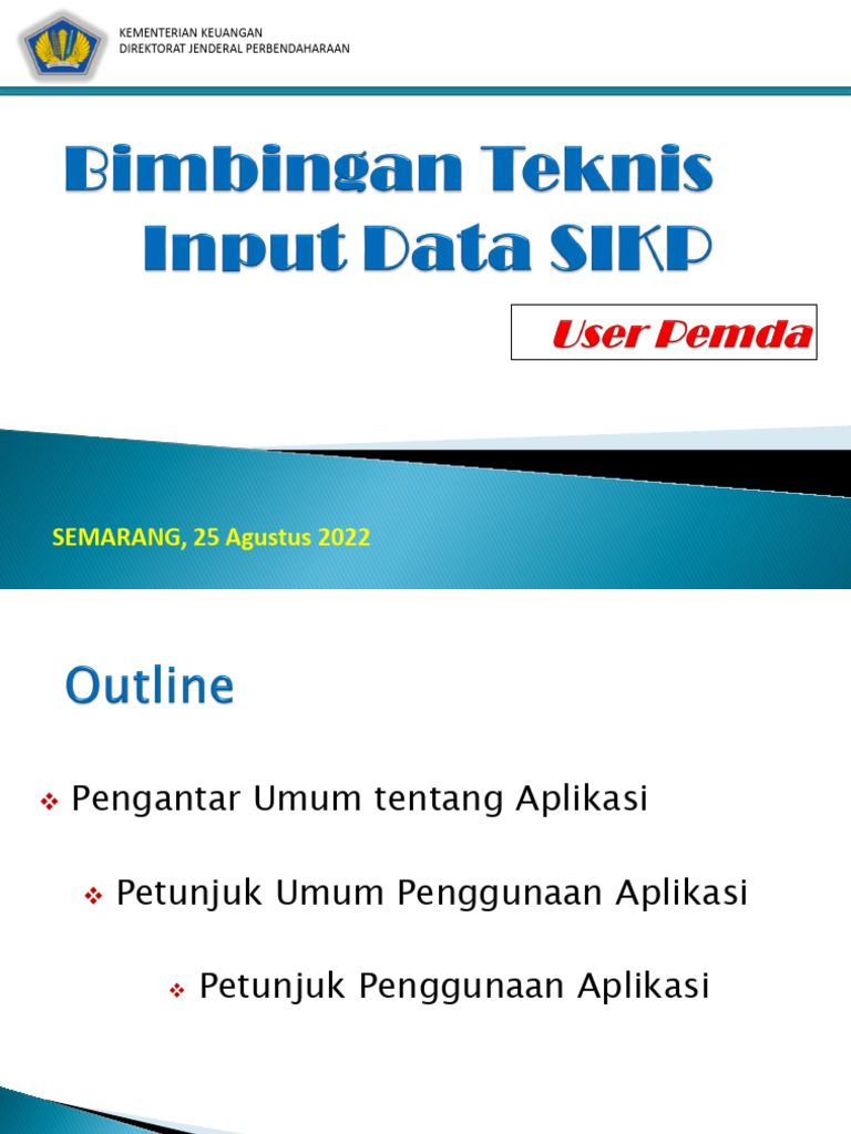 Panduan Teknis Input Data SIKP | PDF