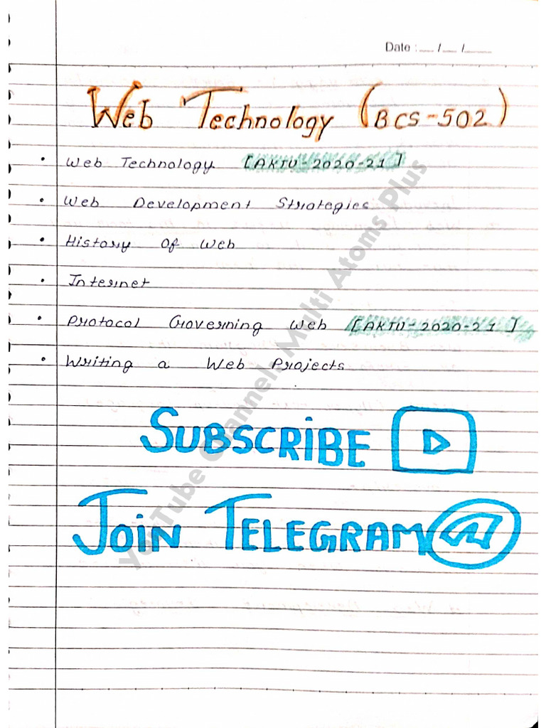 Web-Technology Unit-01 by Multiatomplus | PDF