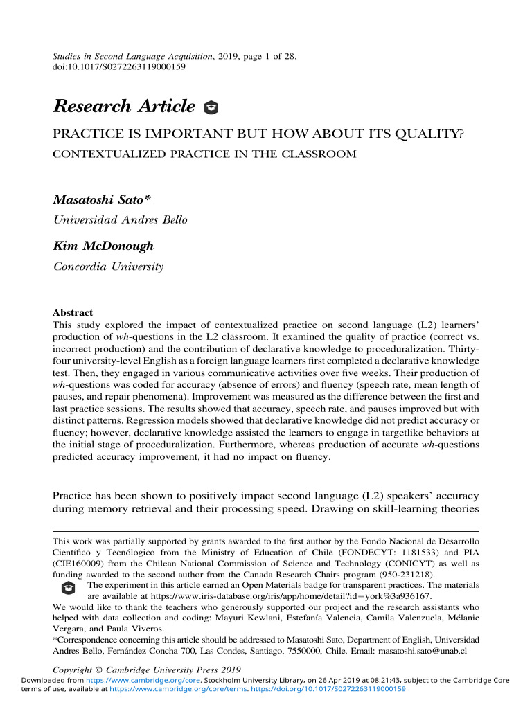 6-Sato | PDF | Fluency | Second Language