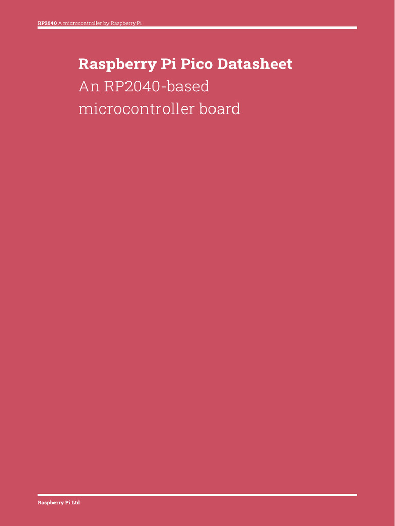 Raspberry Pi Pico Datasheet Overview | PDF | Electronic Engineering ...