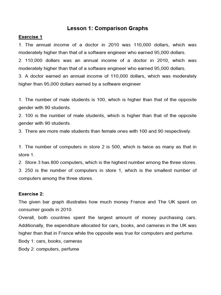 Lesson Plan Writing Task 1 Lesson 1 Course 5.5 | PDF | Economies