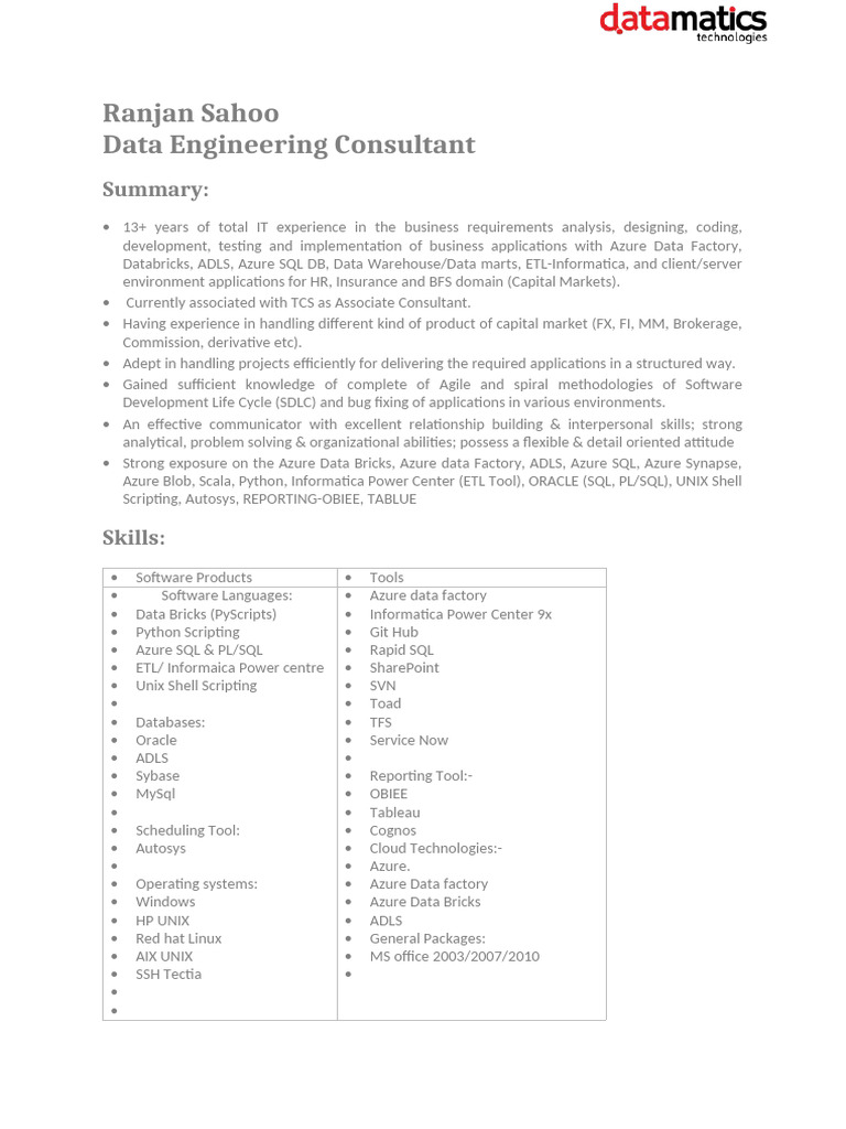 DMT Ranjan | PDF | Sql | Databases