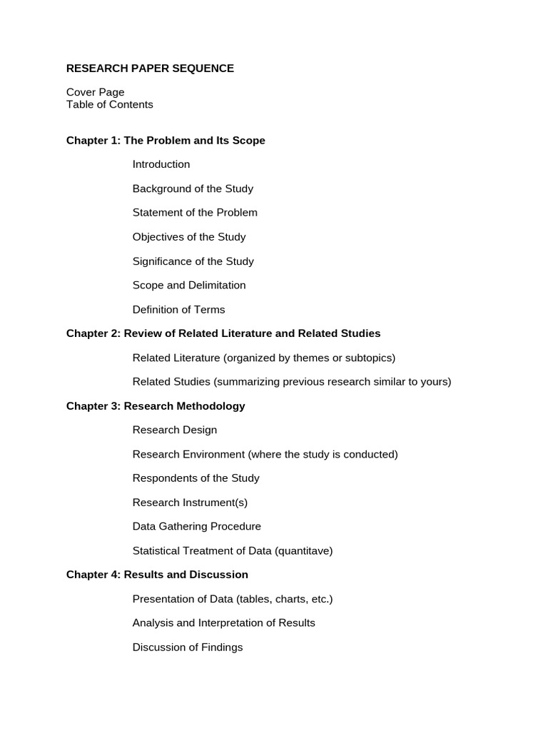Guide Research Paper Sequence | PDF