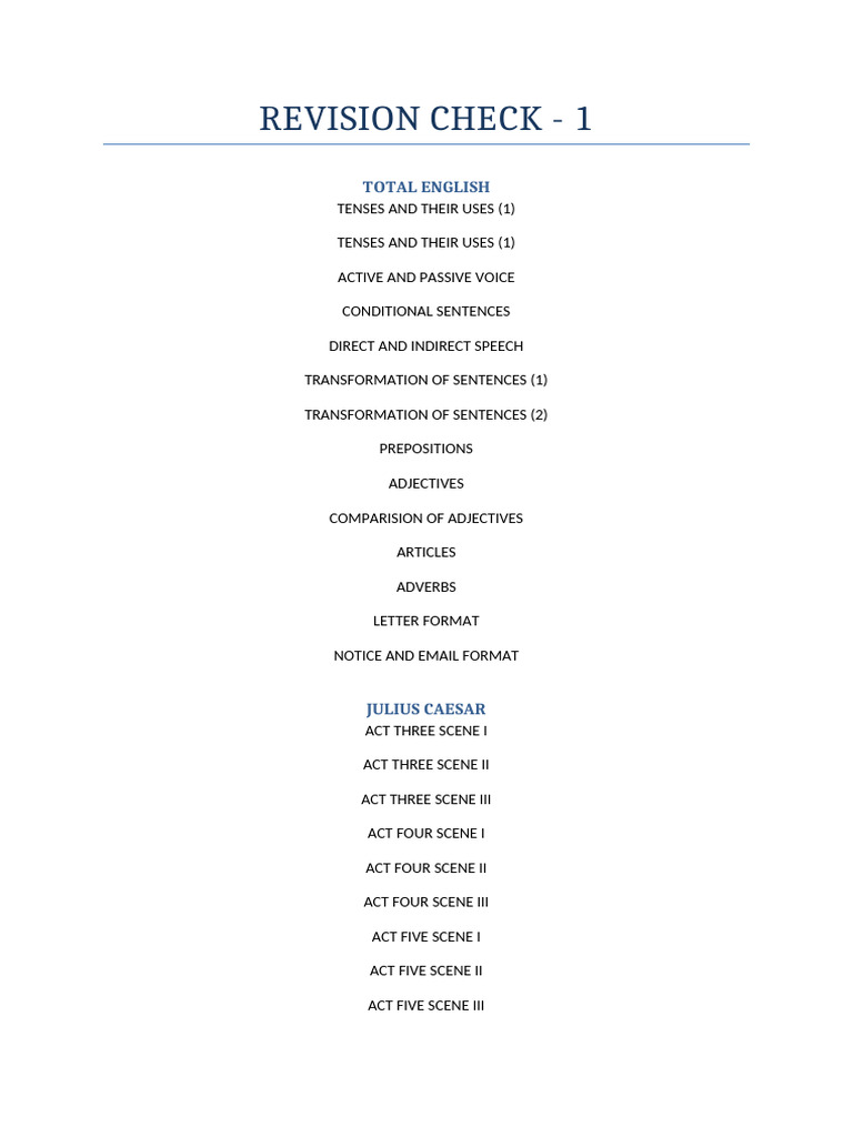 REVISION CHECK | PDF | Chemistry