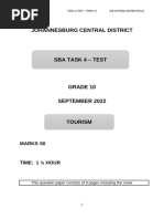 Grade 10 Tourism Skills Task 2025 | PDF