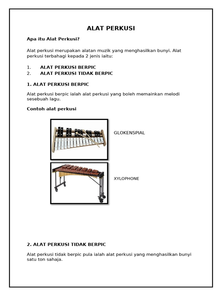 Nota Alat Muzik | PDF