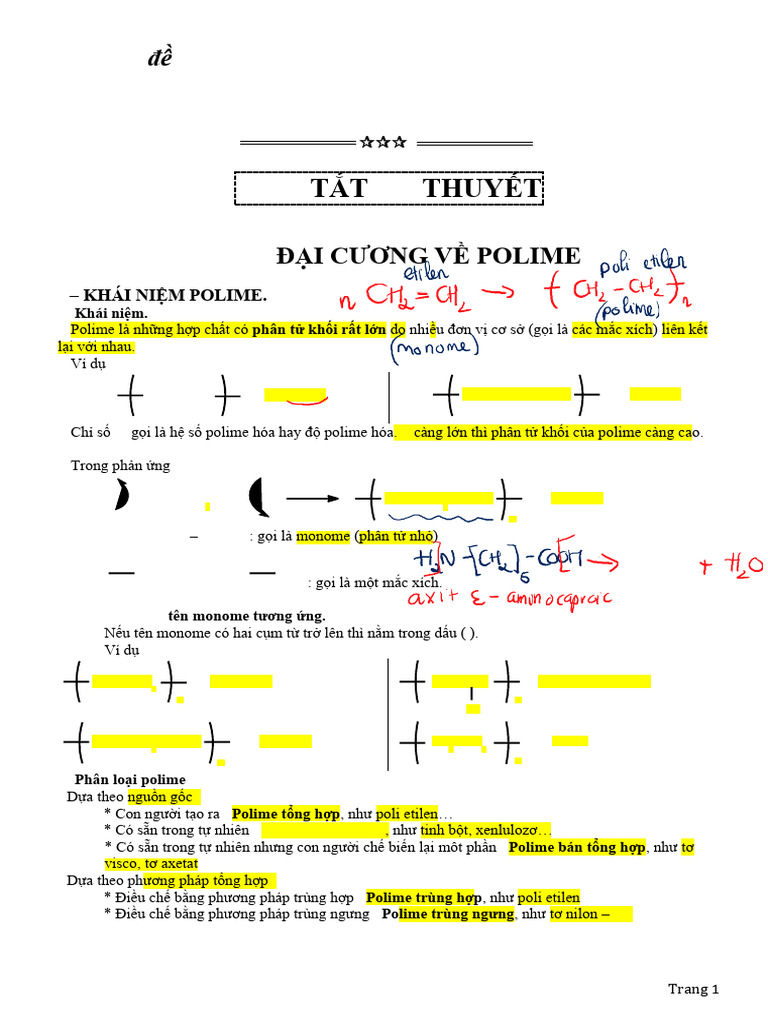 Chương 4 - Polime | PDF
