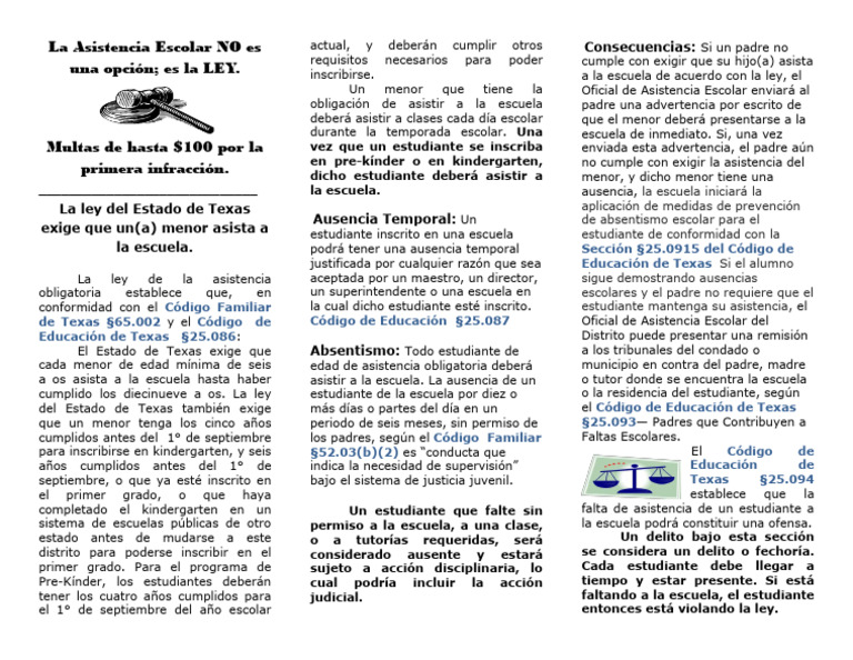 Truancy Update - Spanish | PDF | Escuelas | Educación de la primera ...