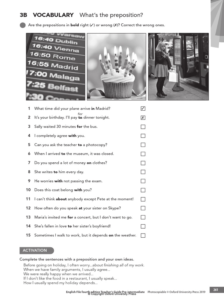 3B Vocabulary: What's The Preposition? | PDF