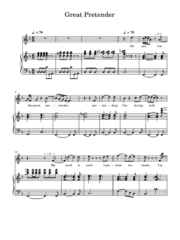 The Great Pretender - Freddie Mercury | PDF | Songs Written