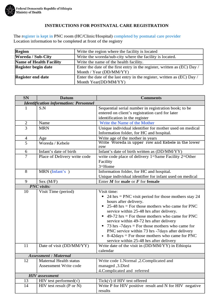 5.PNC Instruction Final June 5 | PDF | Medical Specialties | Motherhood