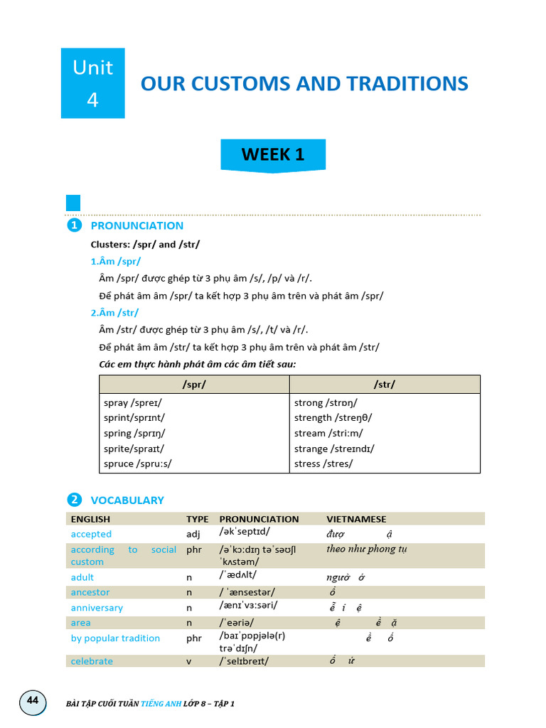 Unit 4: Our Customs and Traditions | PDF