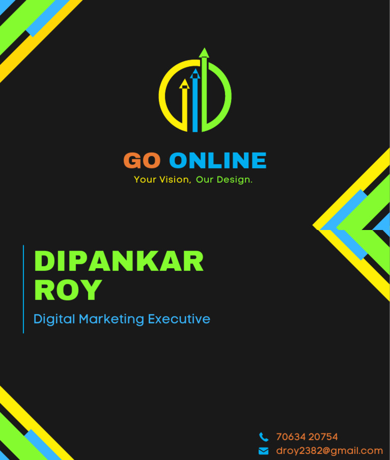 Colorful Digital Marketing Manager Business Card DIPANKAR | PDF