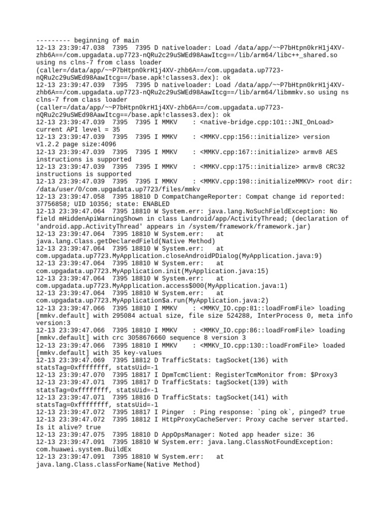 Android App Log Analysis and Errors | PDF | Domain Name System | Computing