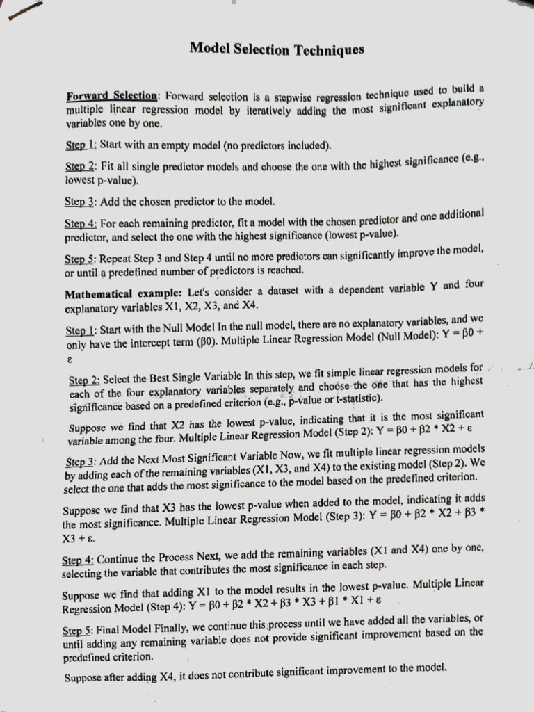 Model Selection Technique Pdf 