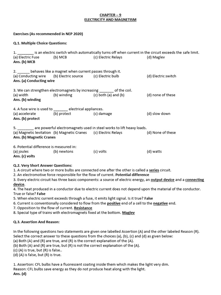 Understanding Electricity and Magnetism | PDF | Electric Current ...
