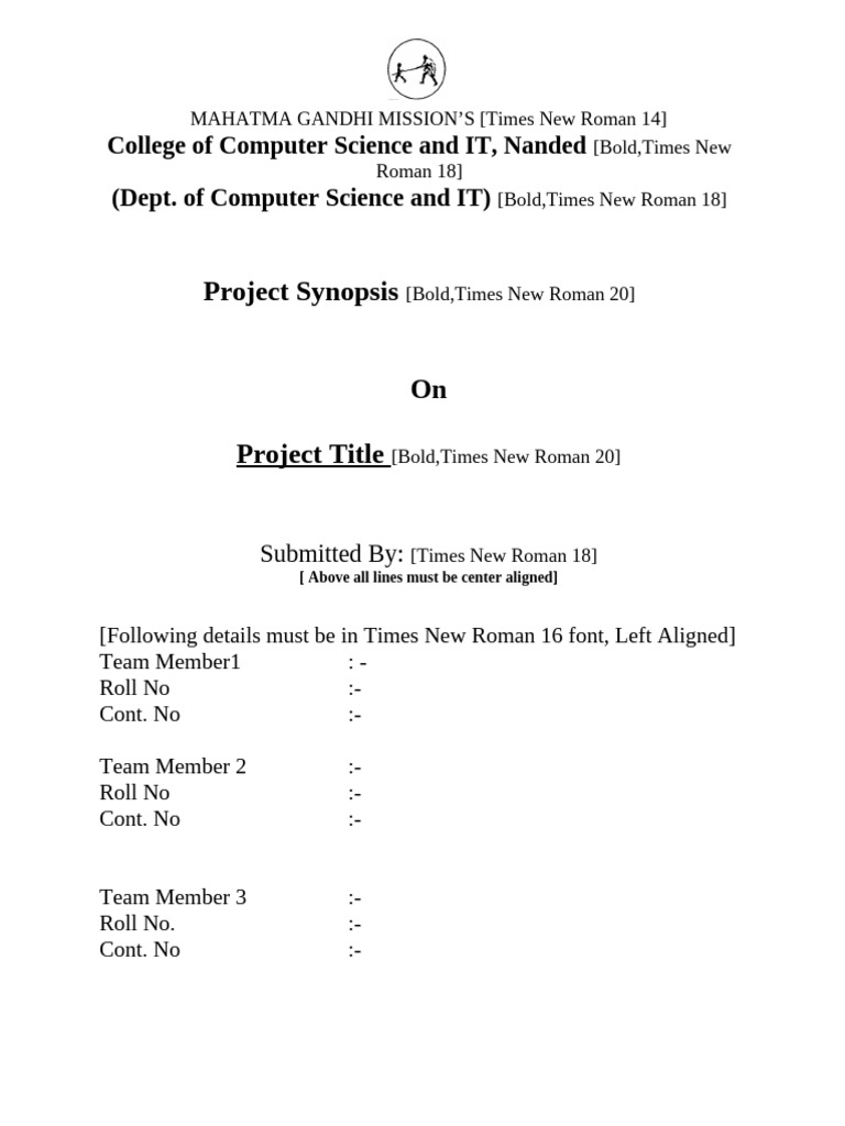 Project - Synopsis Format | PDF