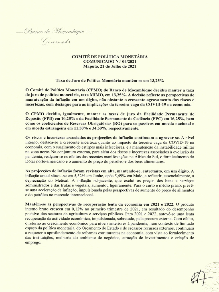 PT - 753 - Comunicado Do CPMO 04 2021 | PDF