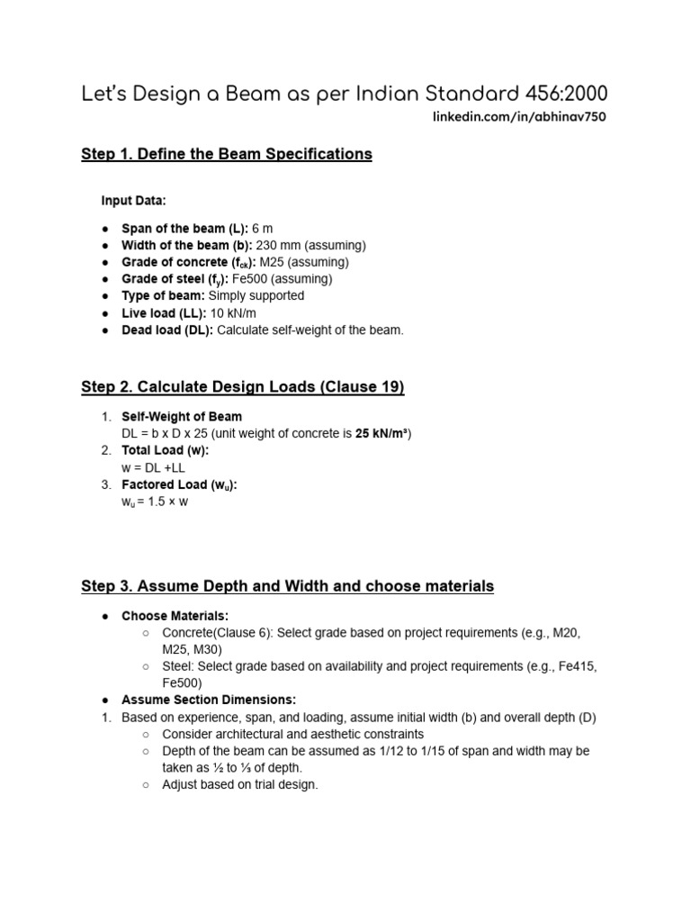 Lets Design a beam | PDF | Bending | Beam (Structure)
