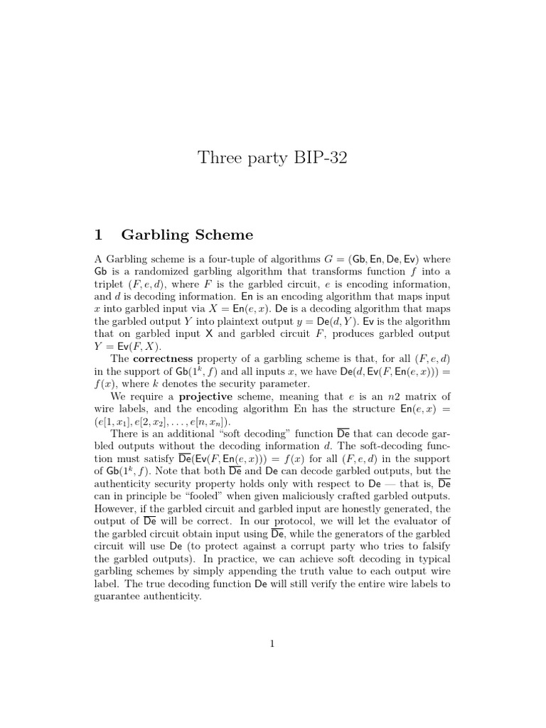 BIP32 Three Party (1) | PDF | Secrecy | Security Engineering