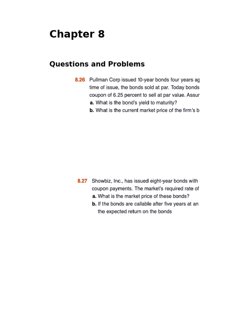 FIN202 - Chapter 8 - Practice | PDF