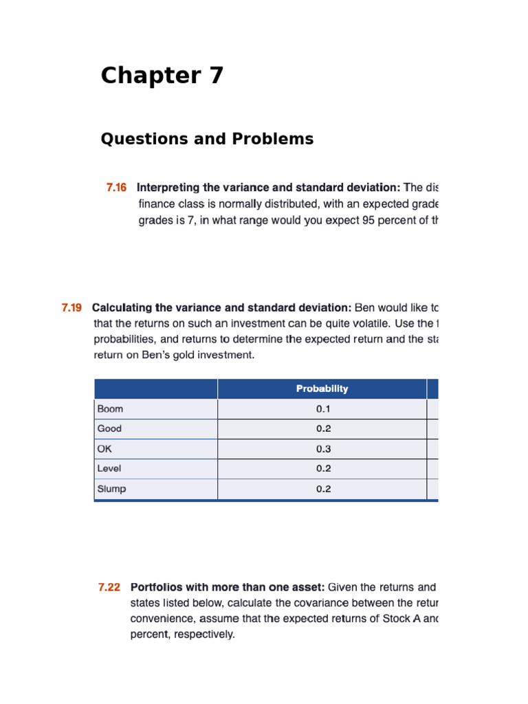 FIN202 - Chapter 7 - Practice | PDF