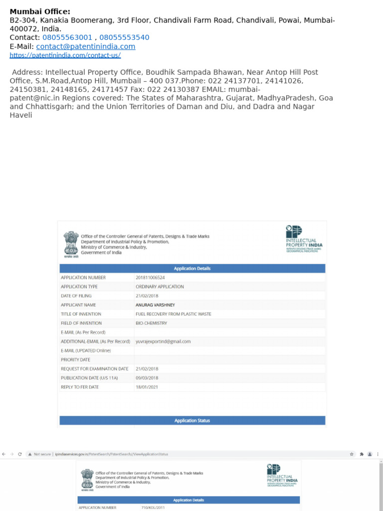 Indian Patent Details | PDF
