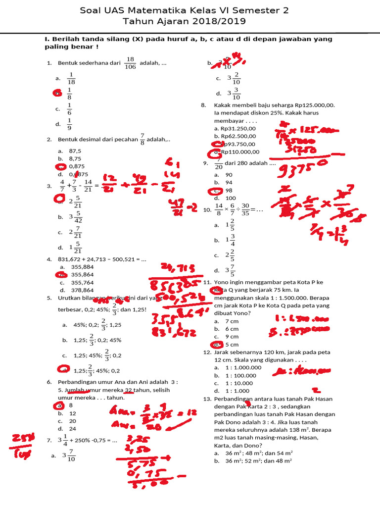 Latihan Soal Uas Udzma 2 | PDF