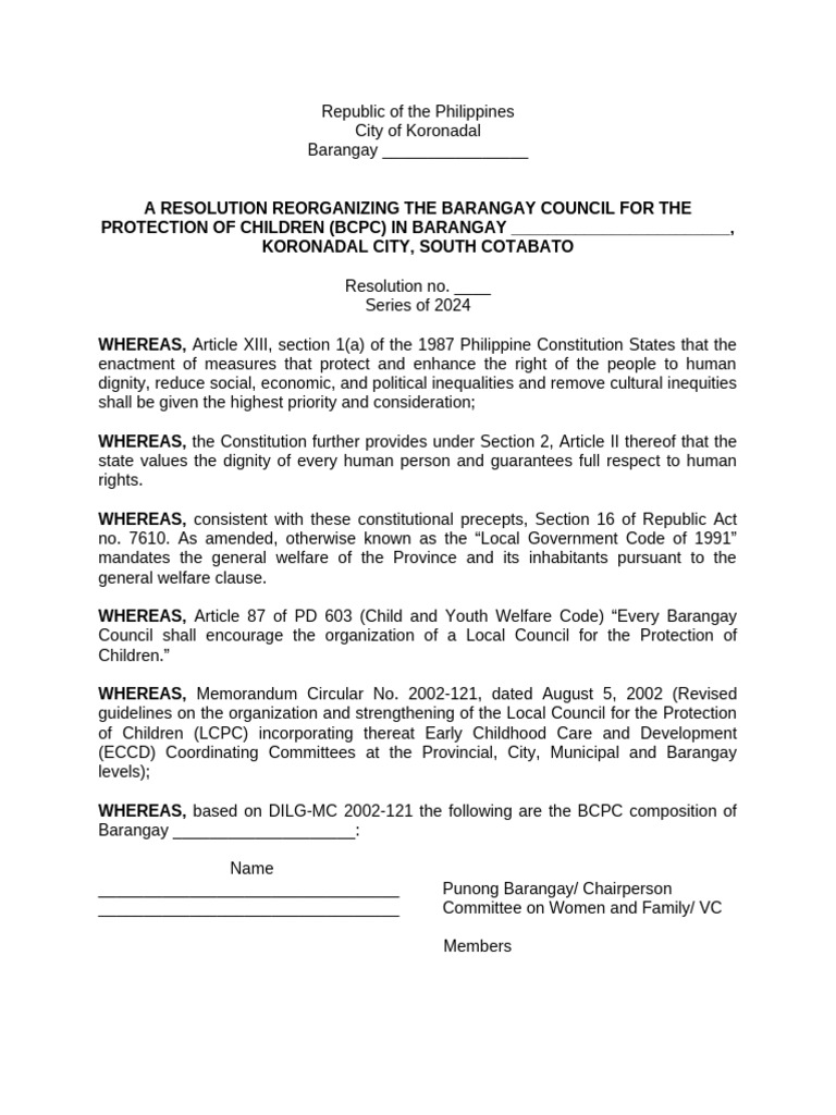 Creation of BCPC | PDF | Statutory Law | Legal Documents