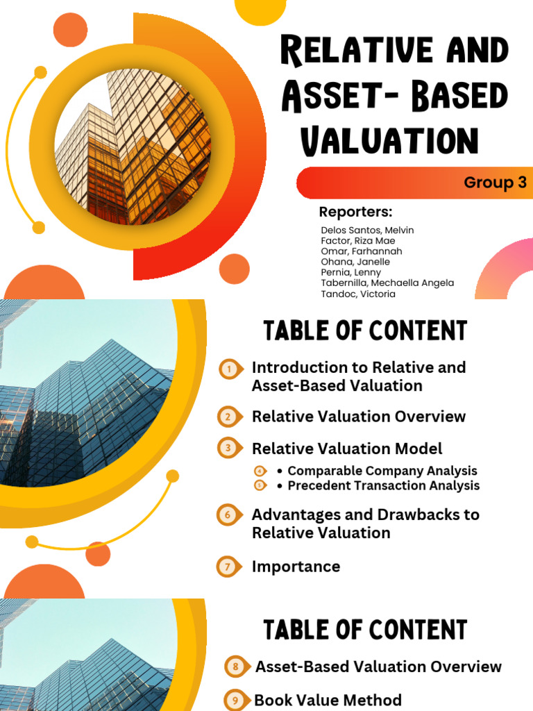 Relative and Asset Based Valuation VCM GROUP 3 Copy | PDF | Valuation ... Relative and Asset Based Valuation VCM GROUP 3 Copy | PDF | Valuation ...