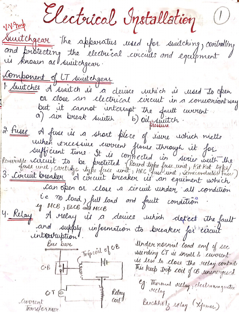 Chapter-5 (Electrical Installation) | PDF