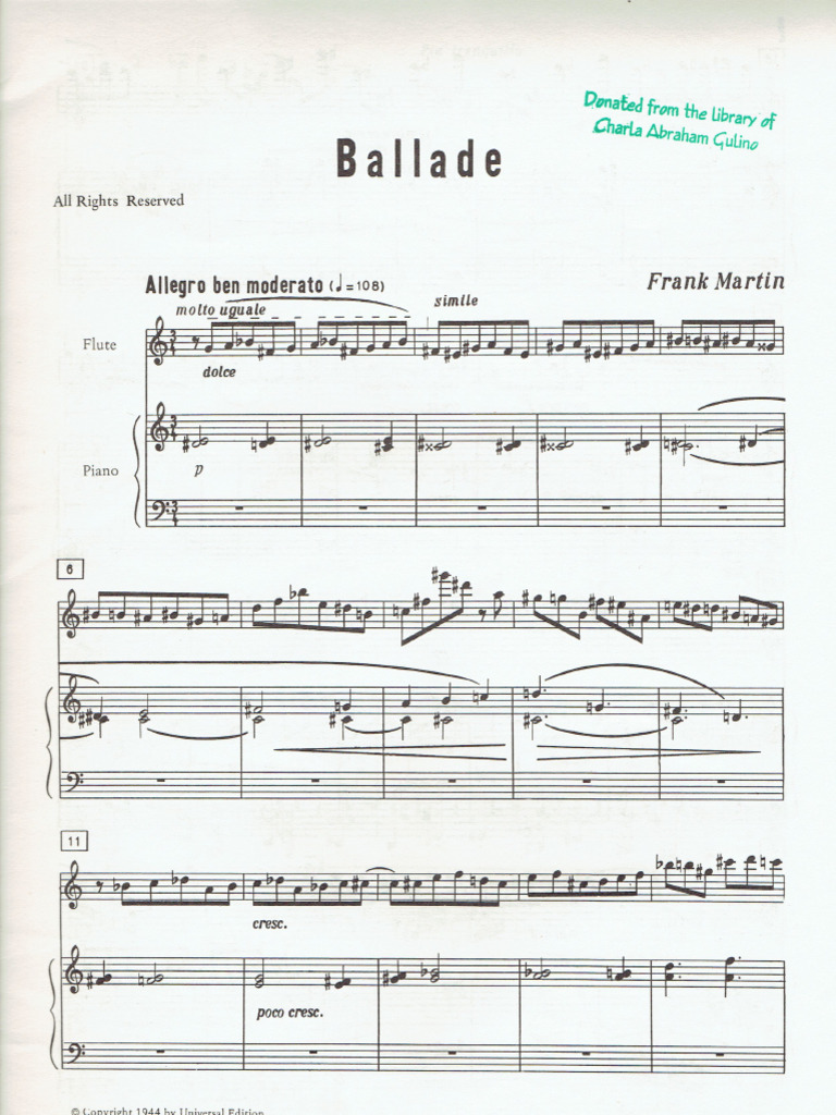 Frank Martin Ballade | PDF