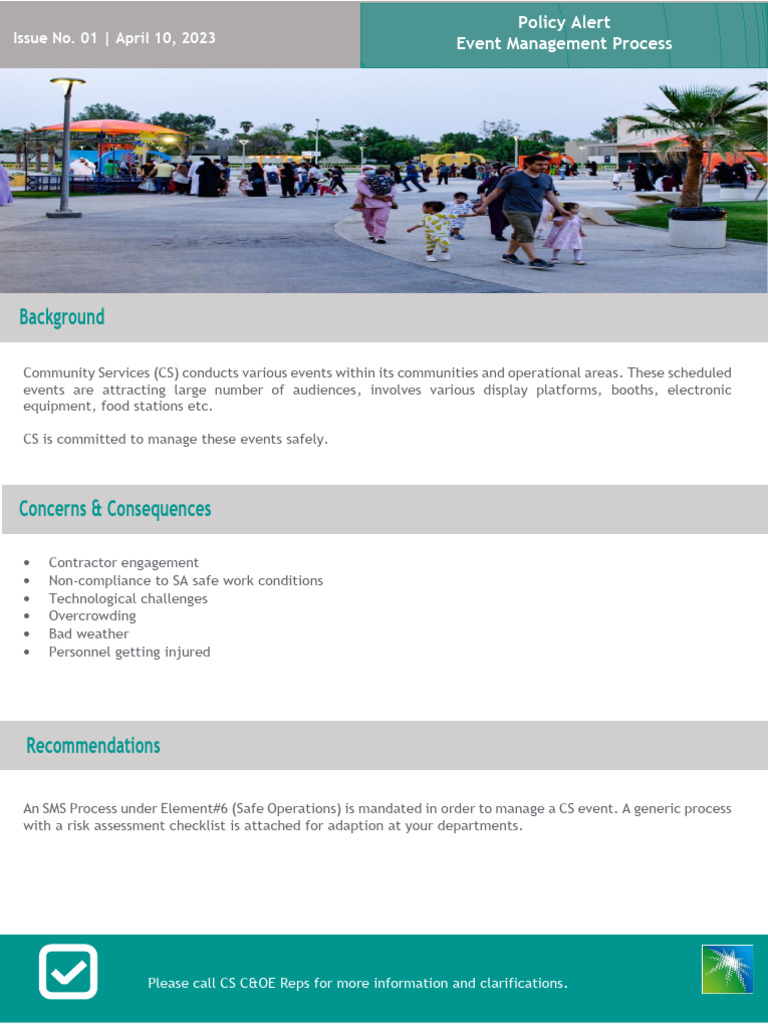 CS COE 2023 Policy Alert#1 - Event Management | PDF
