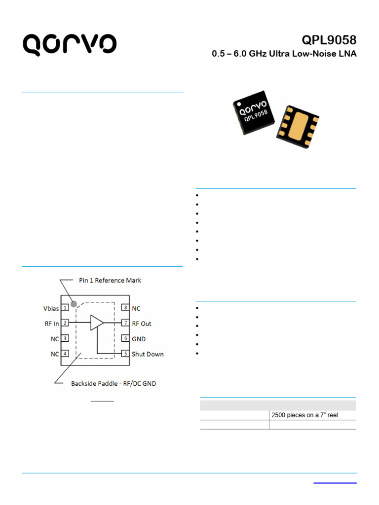 QPL9058 Data Sheet 3 | PDF | Decibel | Computer Engineering