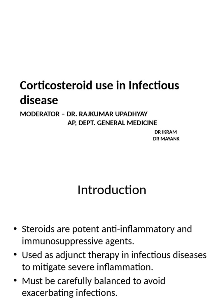 Corticosteroid_Use_in_Infections(1) [Autosaved] | PDF | Infection ...