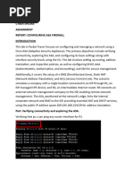 21.7.5 Packet Tracer - Configure ASA Basic Settings and Firewall Using The CLI - ILM | PDF | Ip ...
