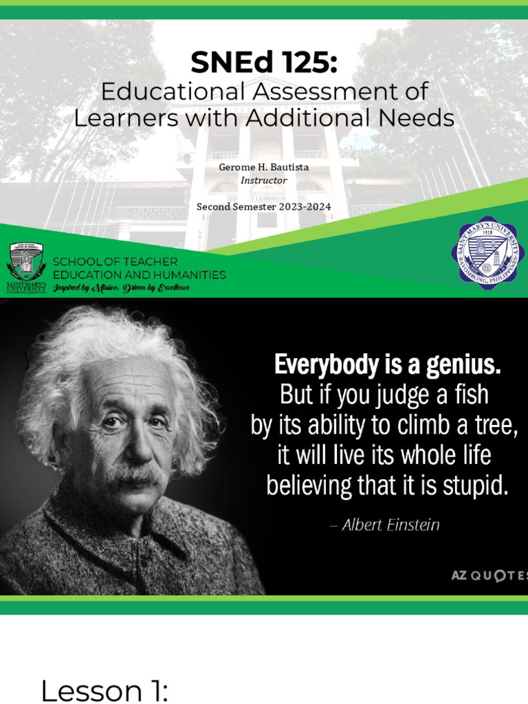 Lesson 1 the Concept and Principles of Inclusive Assessment | PDF | Educational Assessment ...