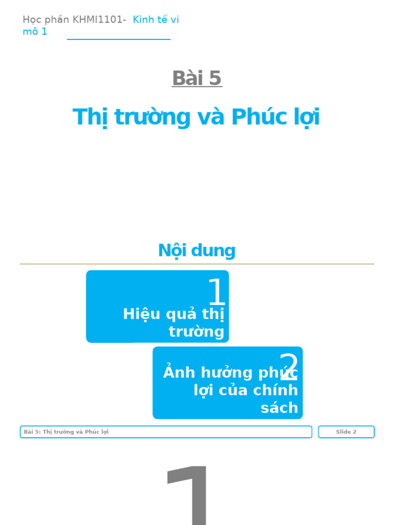 Lecture 5 - Thị trường và Phúc lợi | PDF