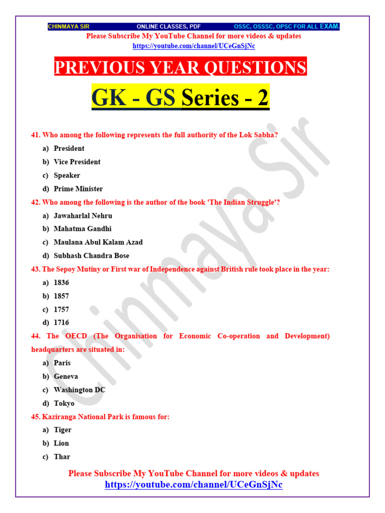 General Awareness Series 2 | PDF