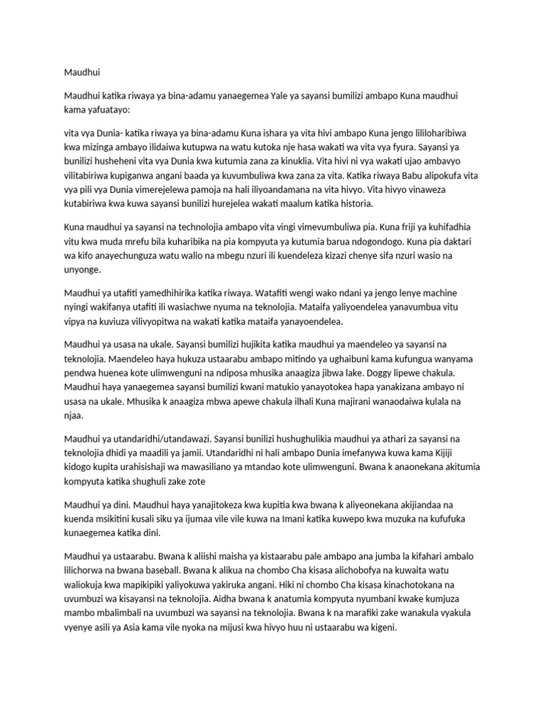 Maudhui-WPS Office | PDF