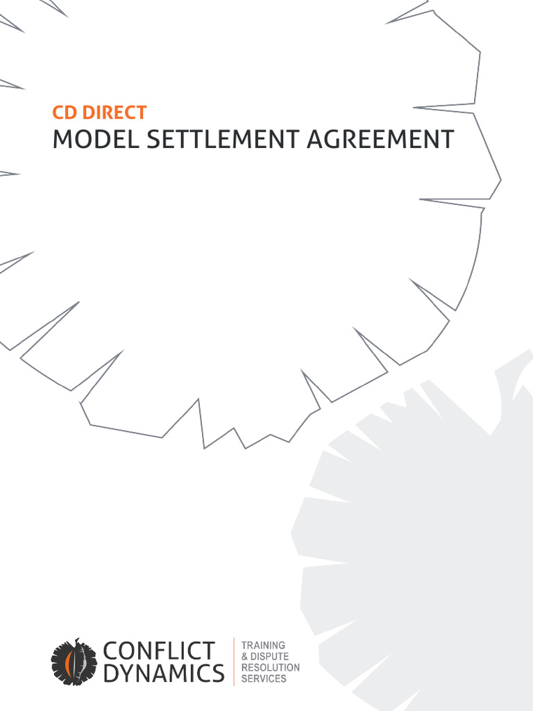 Model Settlement Agreement | PDF | Mediation | Arbitration