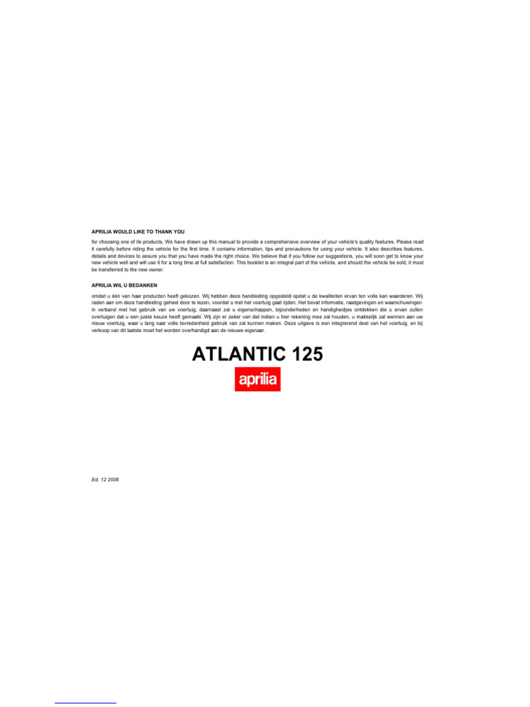 Aprilia atlantic_125 | PDF