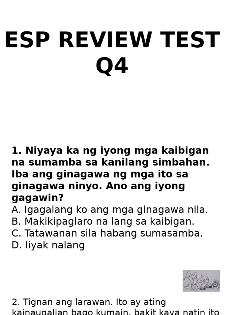 Esp Review Test Q4 | PDF